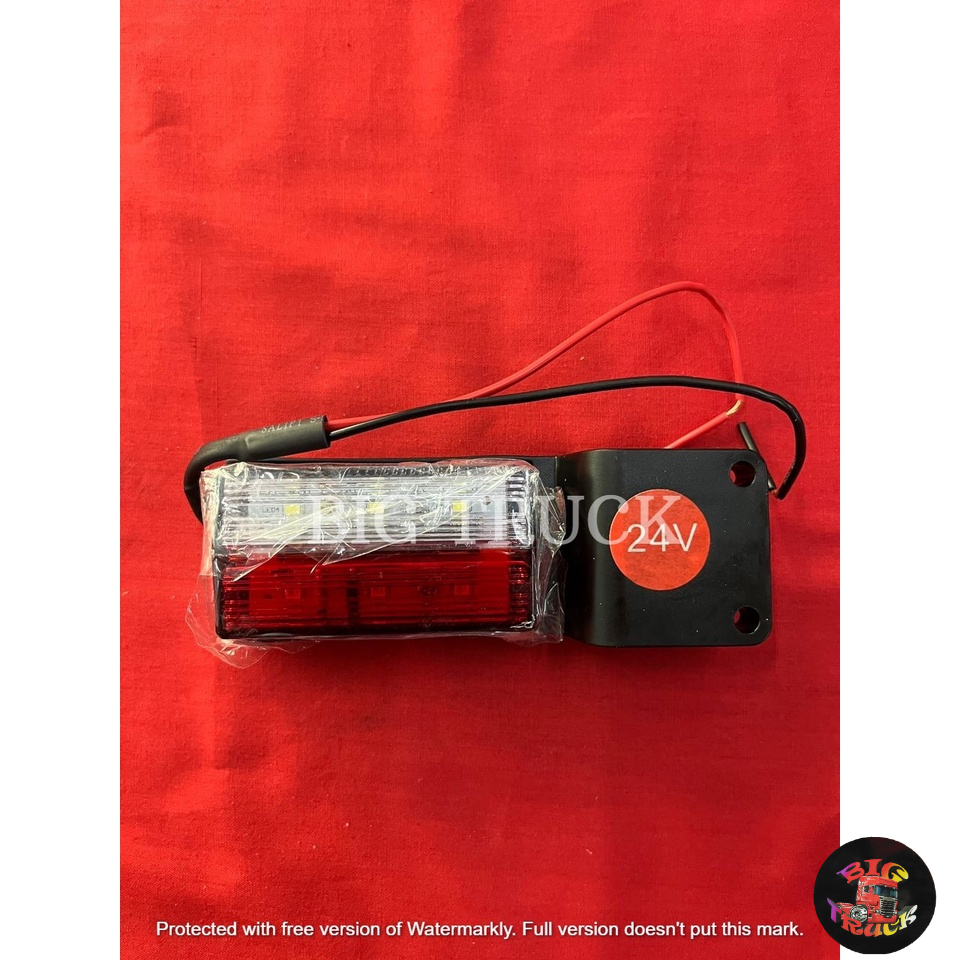 AE166 SIDE LAMP 12SMD RED/WHITE 12V-24V | MERAH/PUTIH LAMPU TEPI LORI ...