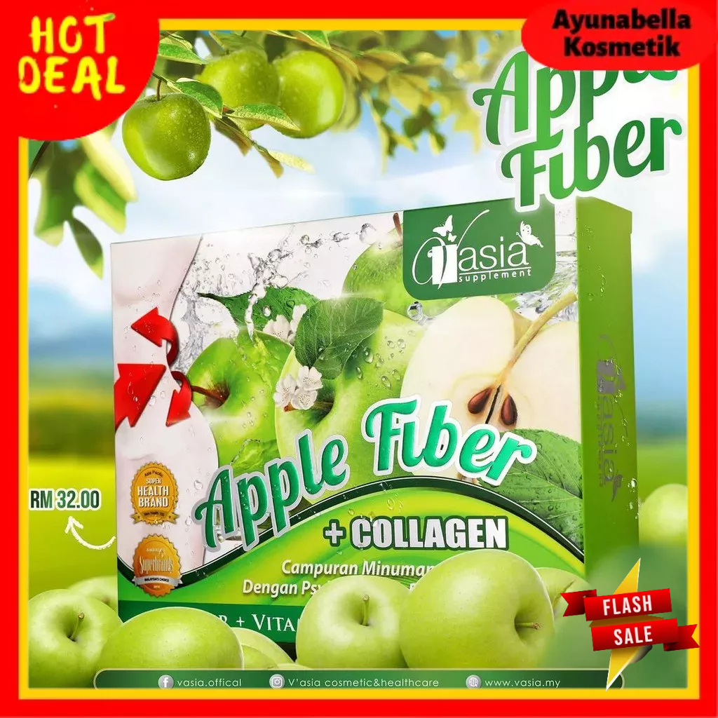 VAsia Apple Fiber Collagen V'Asia Appleslym (15gx10s) | Shopee Malaysia