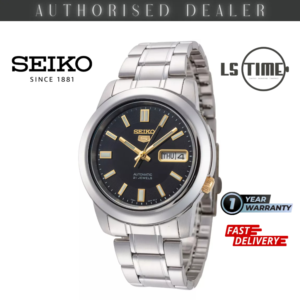 Seiko 5 Men Automatic Men's Silver Stainless Steel Watch SNKK17K1 ...