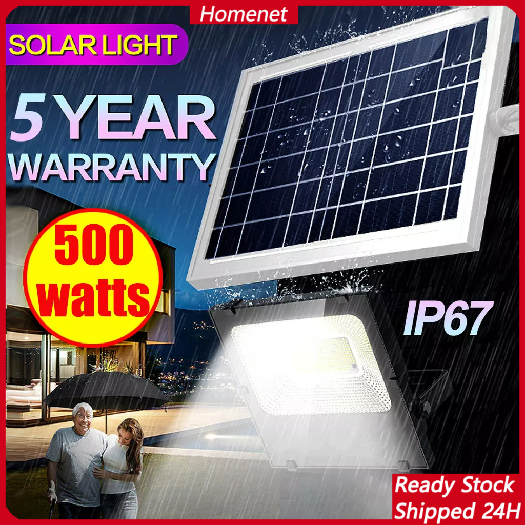 🔥LOWEST-PRICE🔥Solar Light 500W lampu Solar outdoor lighting Flood Light ...