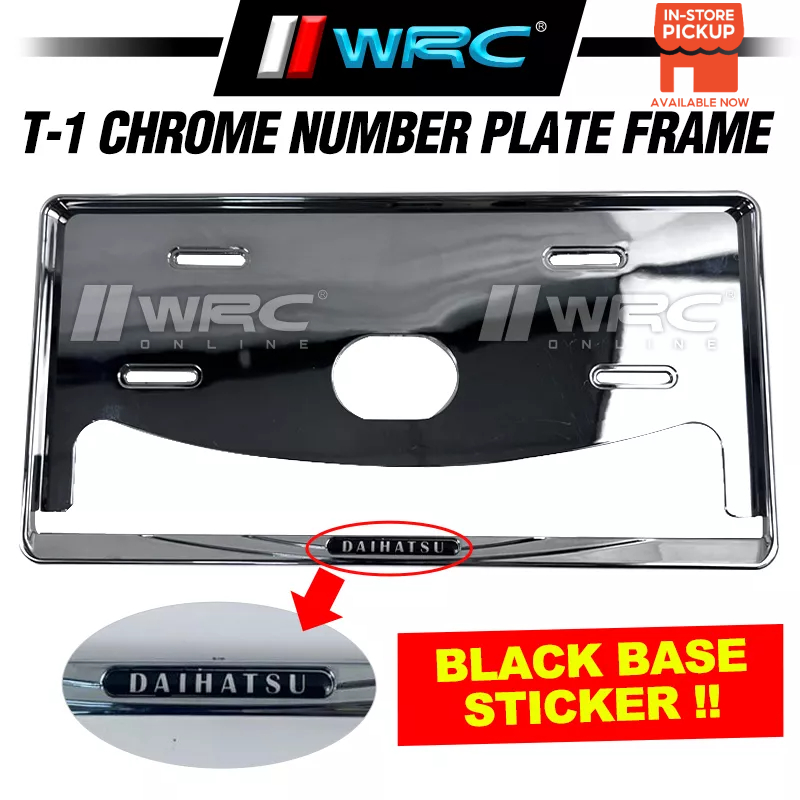 T-1 CHROME Number Plate Frame JDM Daihatsu Japan Style Universal (1pc ...