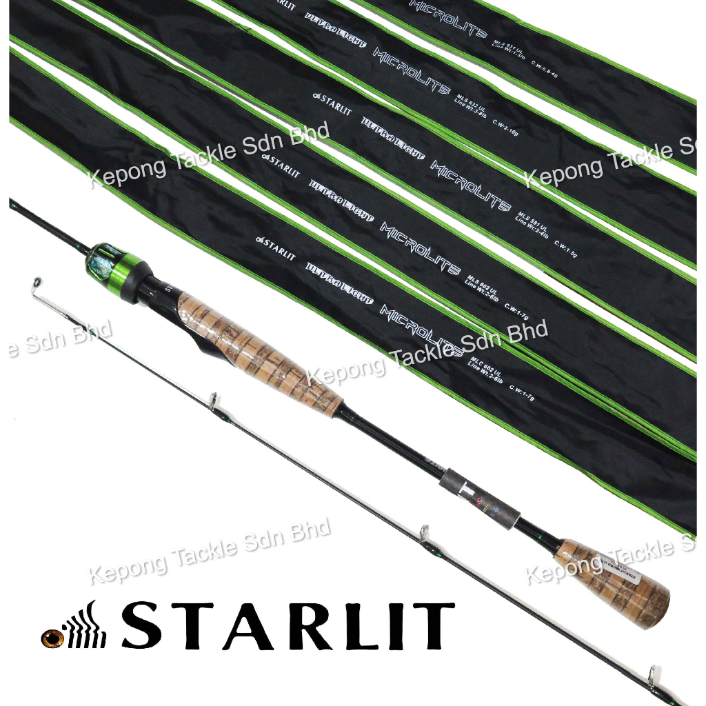 NEW STARLIT fishing rod STARLIT MICRO LITE MLS531UL MLC602UL UltraLight ...