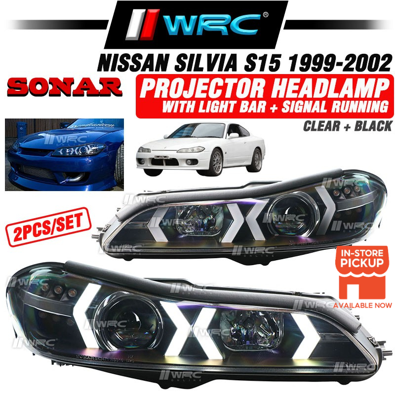Sonar Nissan Silvia S15 1999 - 2002 Projector Headlamp With Light Bar ...