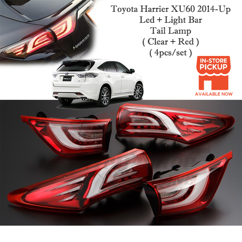 Toyota Harrier XU60 2014 - Up Led + Light Bar Tail Lamp ( Clear + Red ...