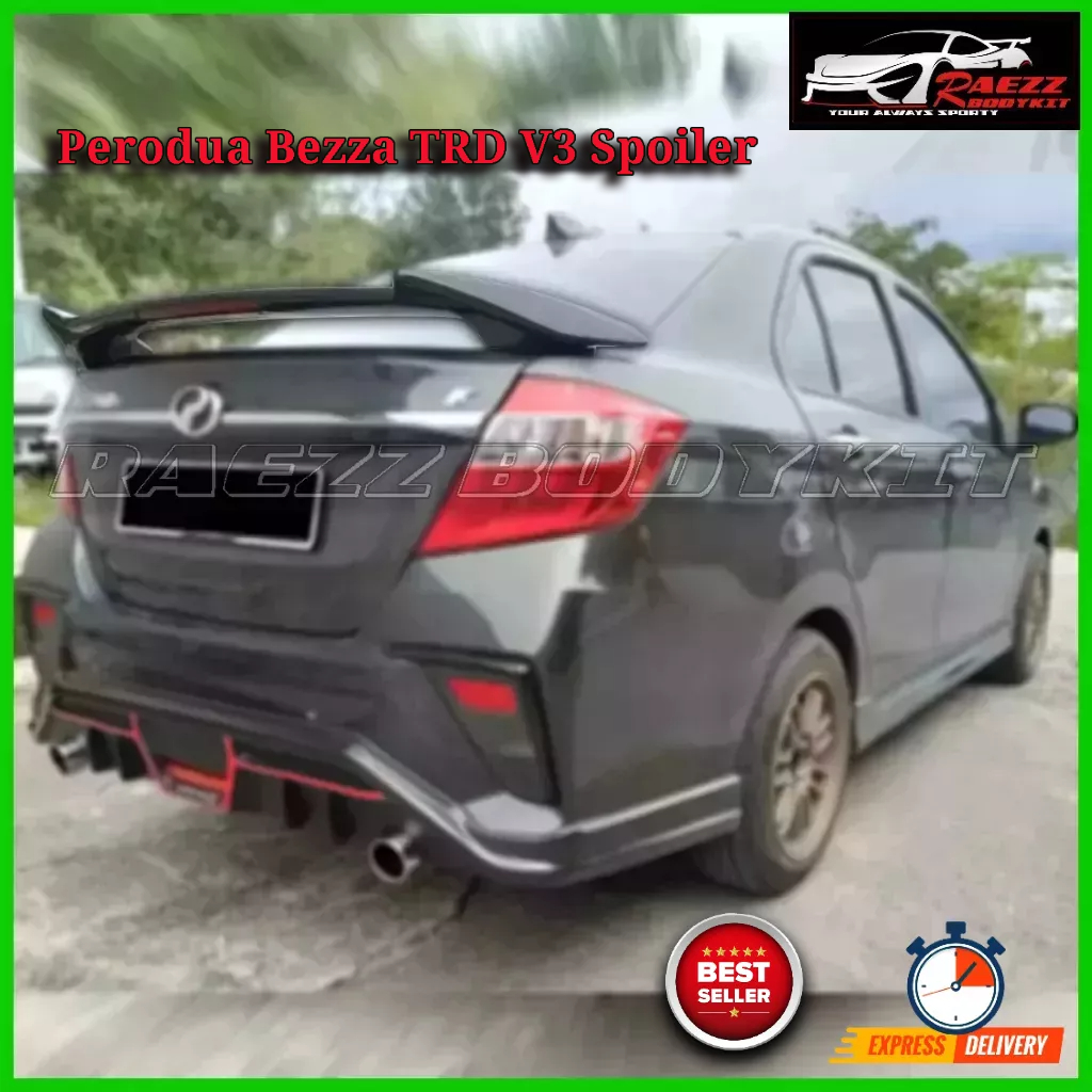 💥Ready Stock💥Perodua Bezza TRD V3 Spoiler ( WITHOUT PAINT) | Shopee ...