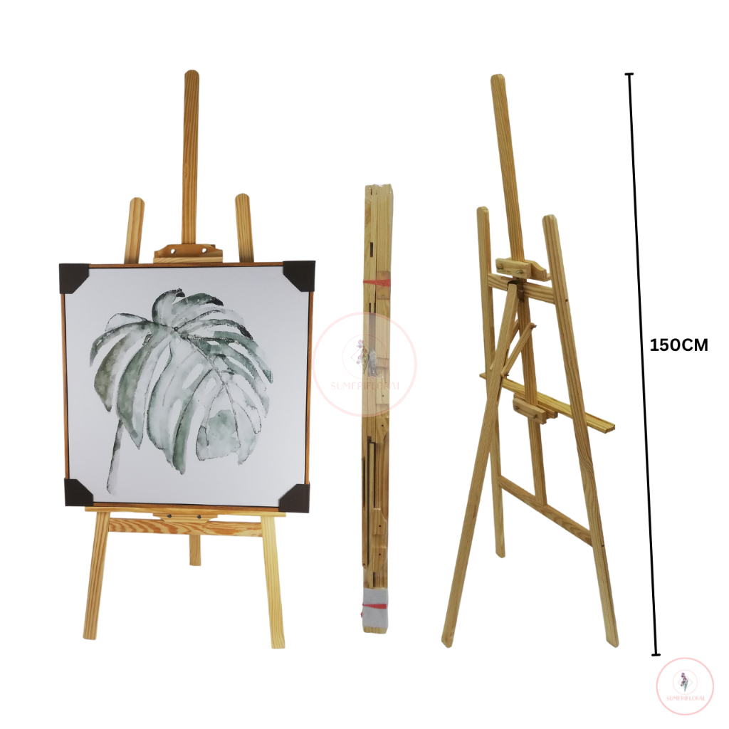 150cm Pine Wooden Easel Stand / Drawing Stand / Welcome Board Display ...