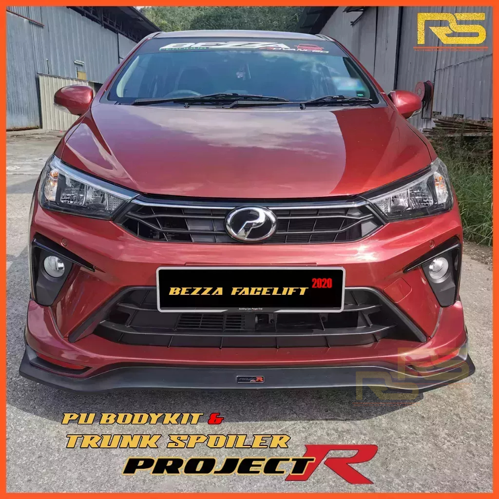 Perodua Bezza Facelift * 2020 ~2023 * PU Bodykit + Trunk Spoiler ...