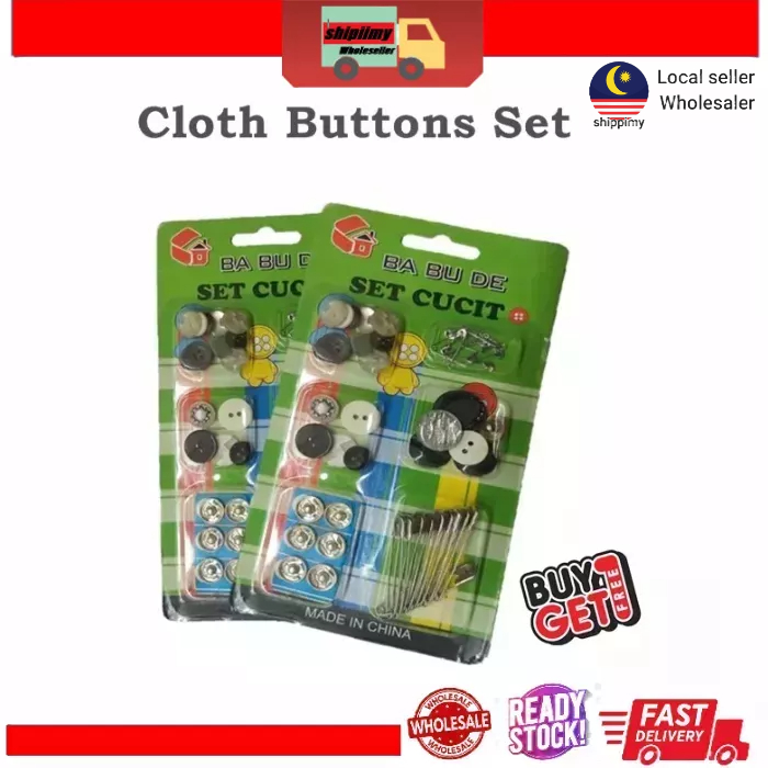 (Buy 1 Get 1 Free) Cloth Buttons Set/ Butang Baju Set (Ready Stock ...