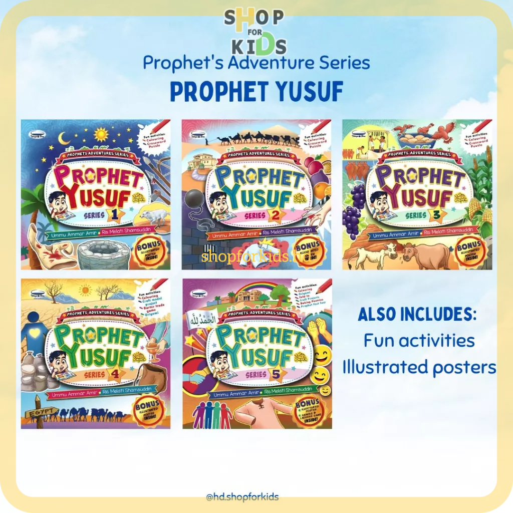 PROPHET YUSUF ADVENTURE SERIES 1-5 + FUN ACTIVITIES FREE POSTER | Buku ...