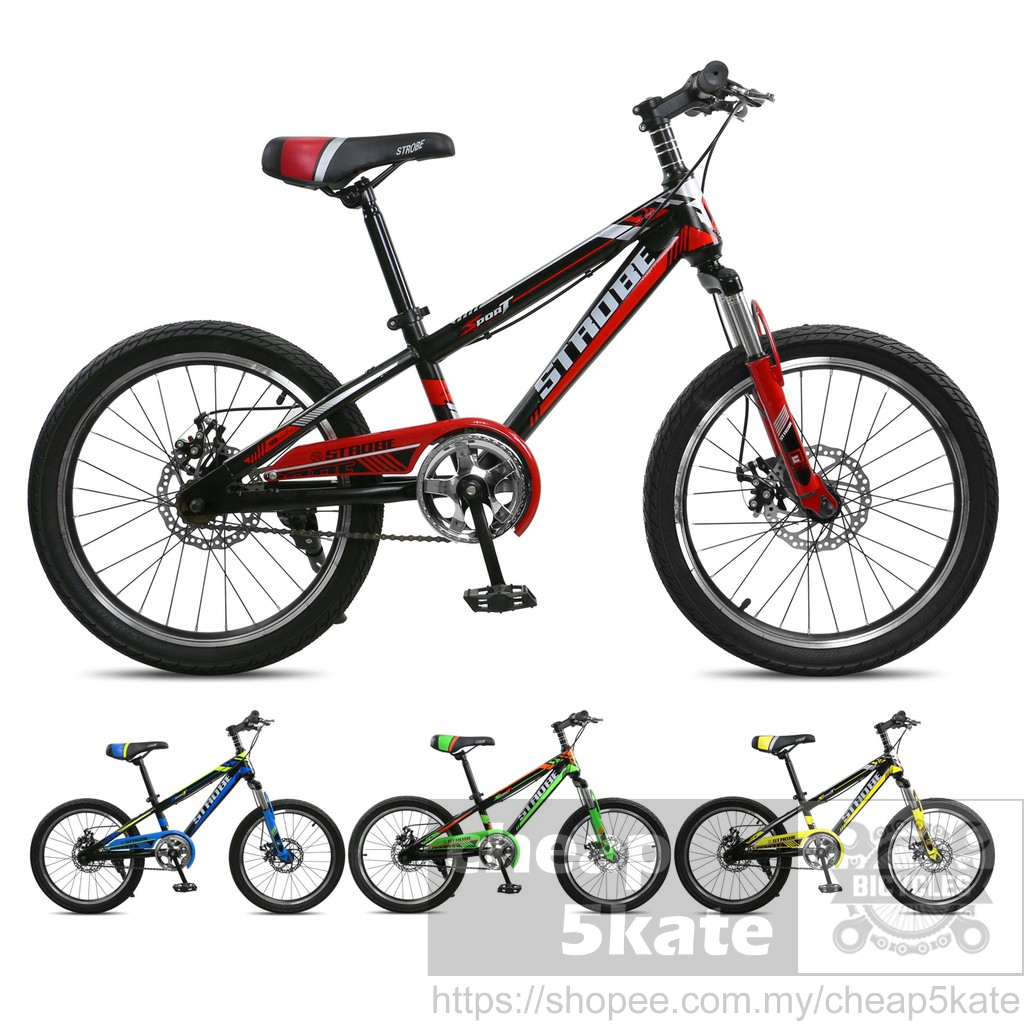 20" Basikal MTB with Front Suspension and Discbrake Basikal Budak Kid ...