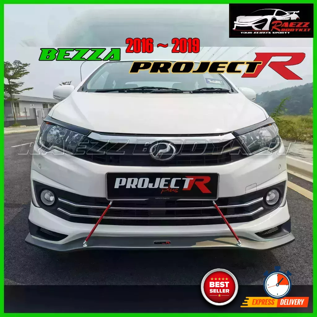 Perodua Bezza 16 - 19 ** Project R ** PU Bodykit + Trunk Spoiler ...
