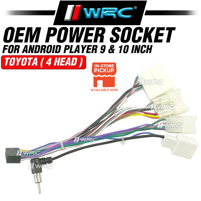 Toyota ( 4 Head ) OEM Power Socket For Android Player | Shopee Malaysia