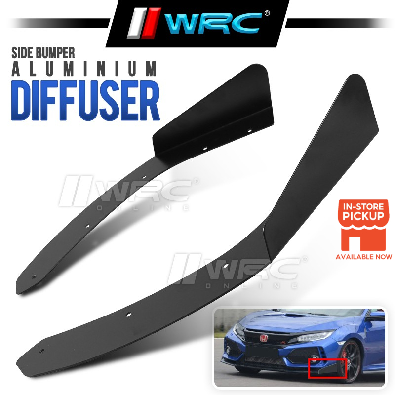 Universal Side Front Bumper Aluminium Diffuser ( 2pcs/set ) | Shopee ...