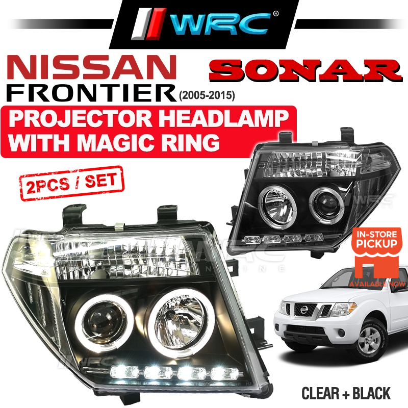 Sonar Nissan Navara D40 / Frontier 2005 - 2015 Projector Headlamp With Magic Ring ( Clear ...