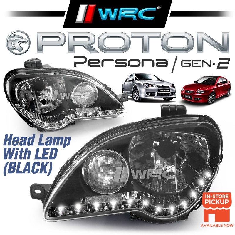 Proton Gen 2 / Persona NHF Headlamp With Led (Black) | Shopee Malaysia