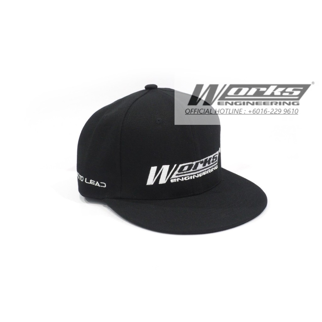 [FREE STICKER] Works Engineering Snapback Embroided Logo Cap (White ...
