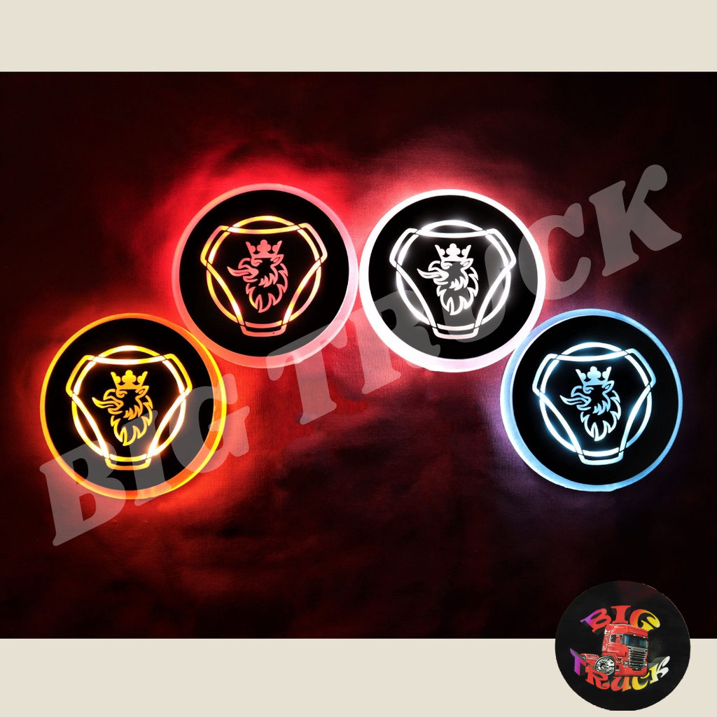 SCANIA LED Light With Stainless Steel Lambang SCANIA LED siap Krome ...