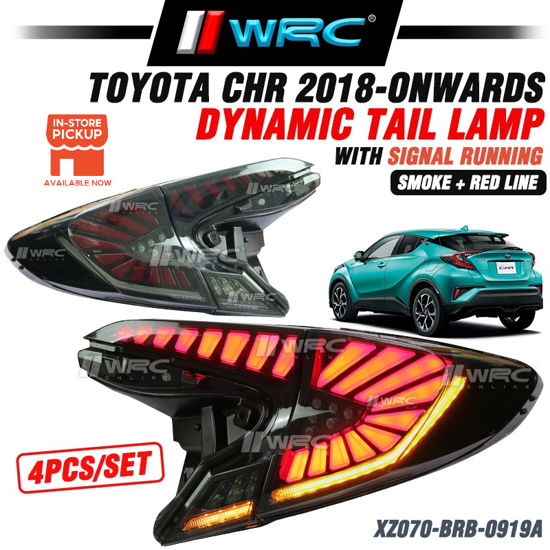 Toyota CHR 2018 - Onwards Dynamic Tail Lamp With Signal Running ( Smoke ...