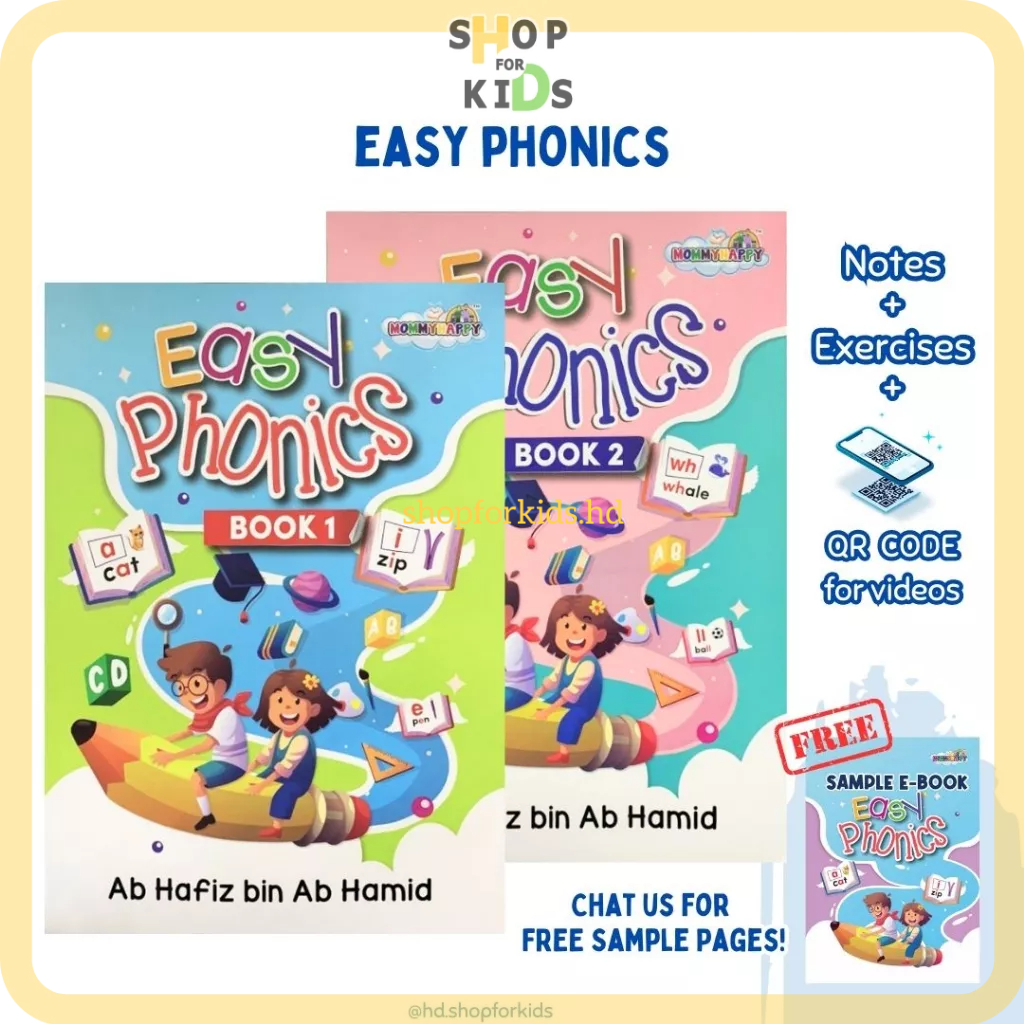 EASY PHONICS SET OF 2 (BOOK 1 & BOOK 2) | Buku English Suku Kata Early ...