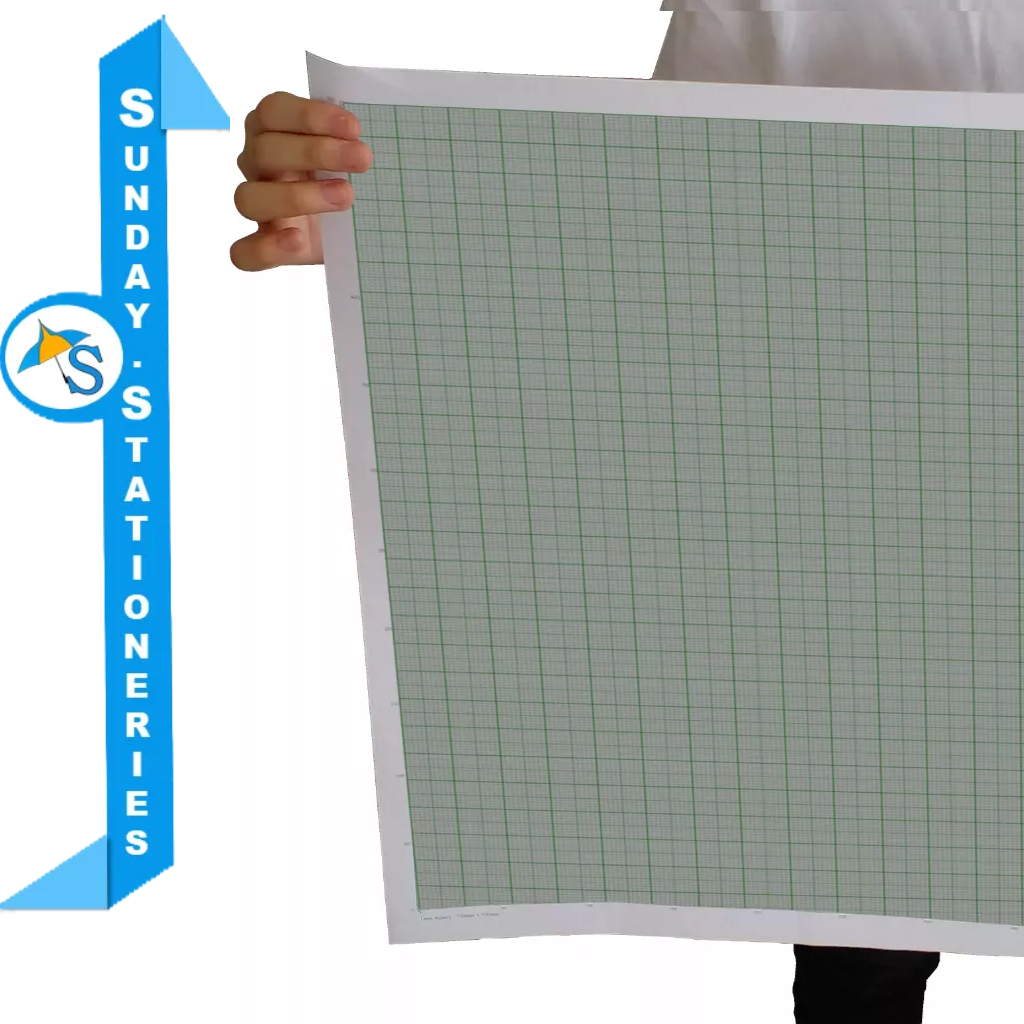 A1 Big Graph Grid Paper 5pcs ( Double Sided ) 1mm and 2mm squares ...