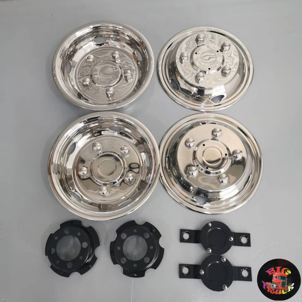 TYRE RIM COVER CHROME SET FOR 1 TO 3 TONS LIGHT TRUCK 5NUT (JP002 ...