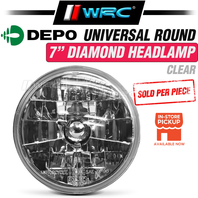 Depo Universal Round 7" Crystal Diamond Headlamp ( 1pc ) | Shopee Malaysia