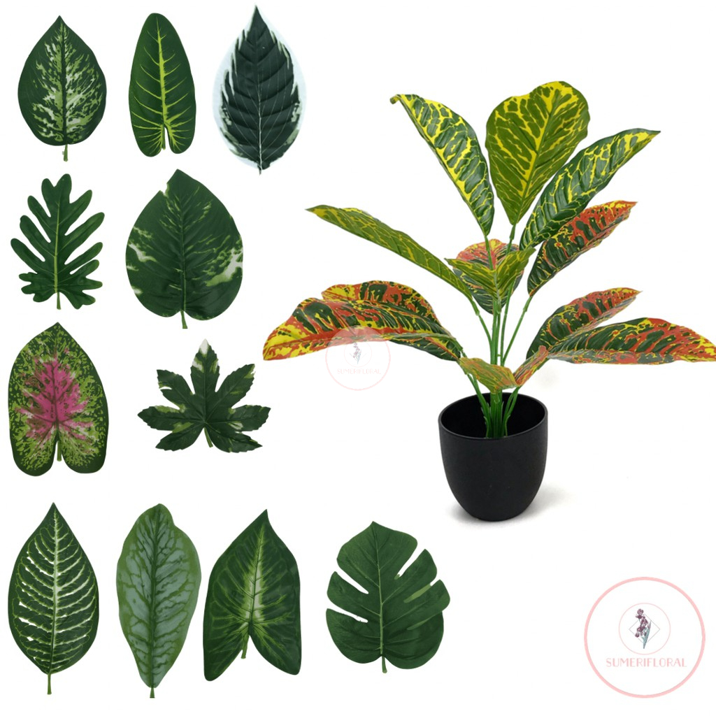 Artificial Mini Plant / Pokok Mini Hiasan / Table Plant / Monstera ...