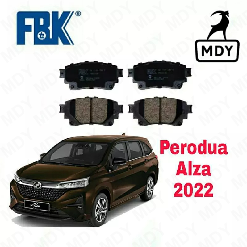 FBK Rear Disc Brake Pad Perodua Alza 2022 | Shopee Malaysia