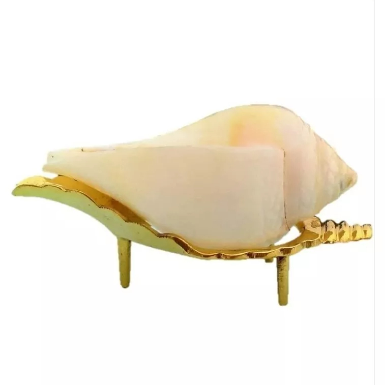 Natural VALAMPURI Sangu stand Brass Shankh Stand, Conch Shell Stand - 4 ...