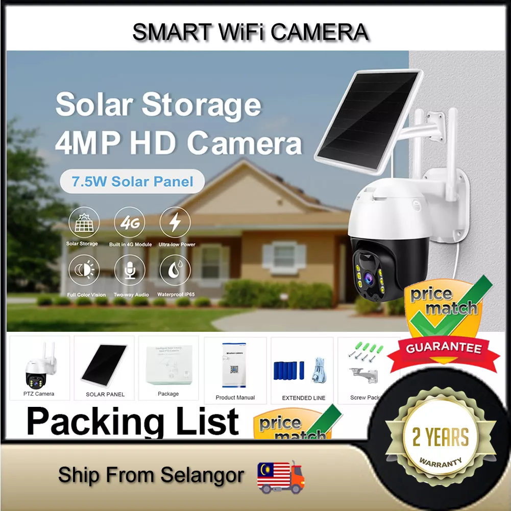 4G LTE SIM Card IP Network WIFI Solar Panel Battery Security Waterproof ...