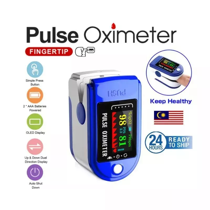 CSY [ READY STOCK + FREE GIFT ] Easy Finger Oximeter Pulse Rate ...