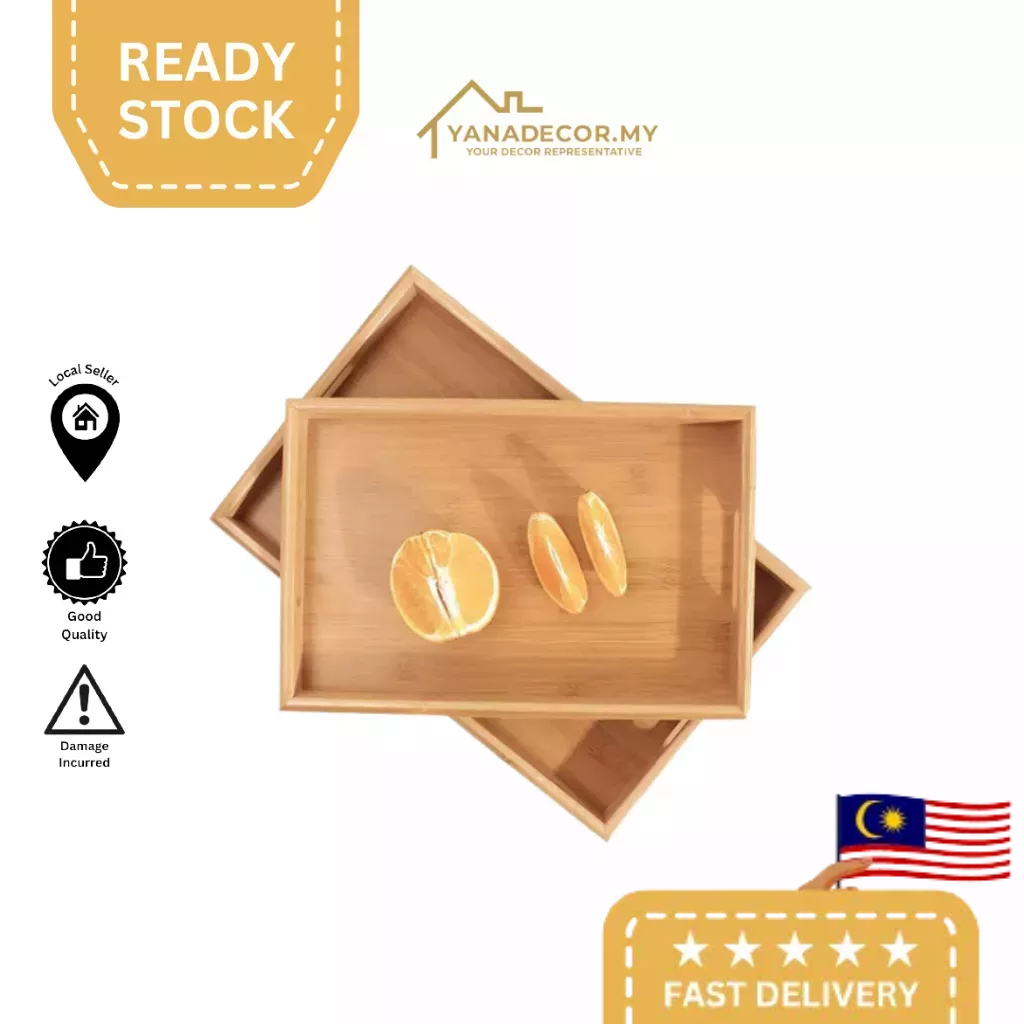 [READY STOCK]Dulang Buluh Talam Cawan - Bamboo Tray Rectangle | Shopee ...