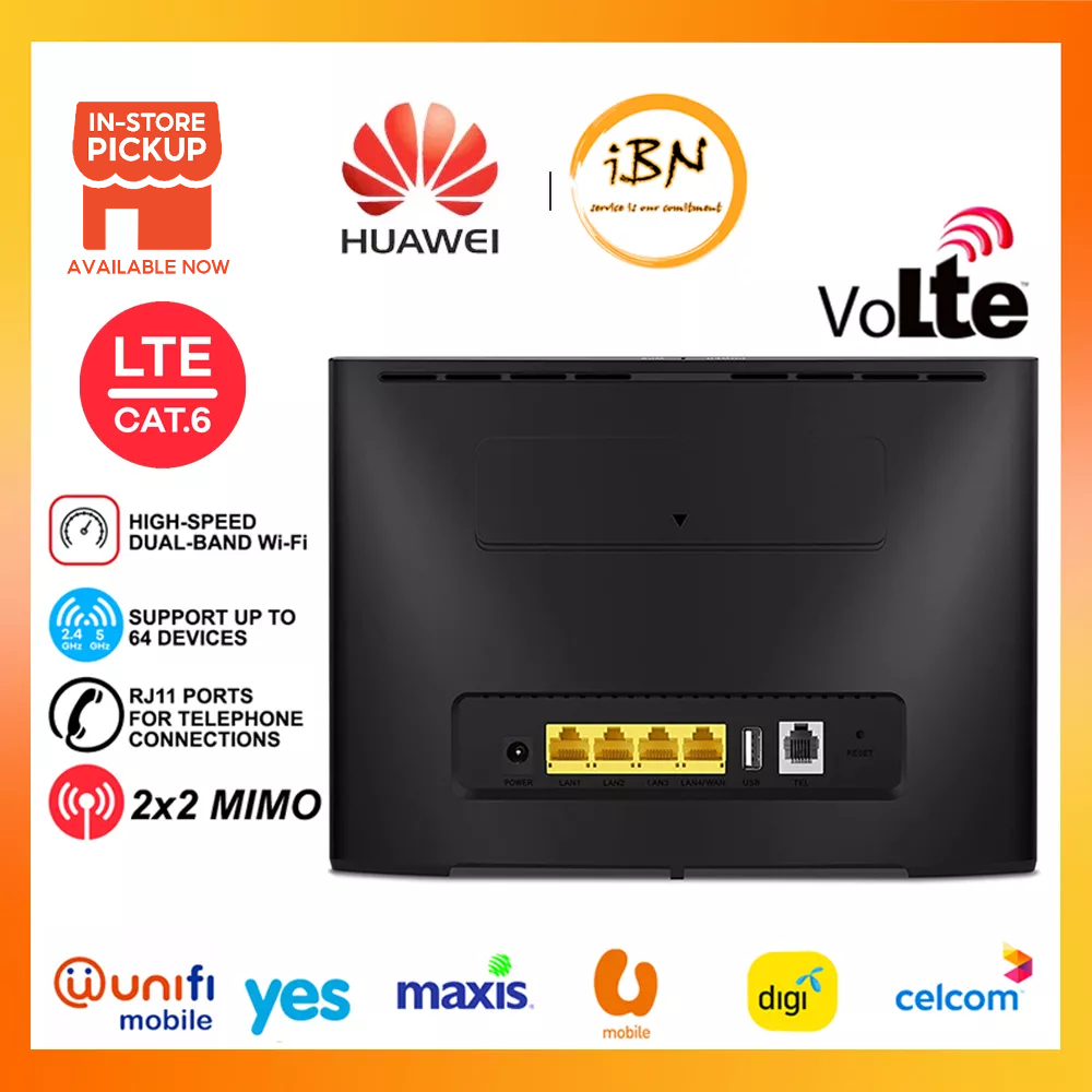 Huawei B525 B525S-65A 4G Plus Router LTE Cat 6 Modded & AIO to bypass ...