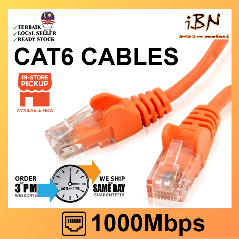 CAT 6 RJ45 LAN Network Cable Gigabit Ethernet Cable ( 2/5/10/15/20/30M ...