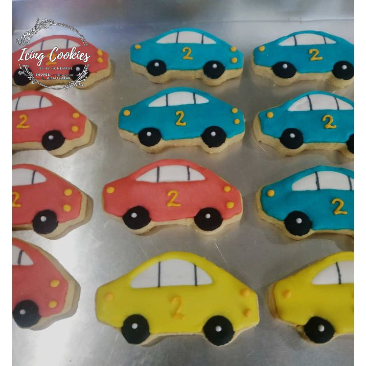 Icing Cookies Car Design For Birthday Boy Car Icing Cookies | Shopee ...