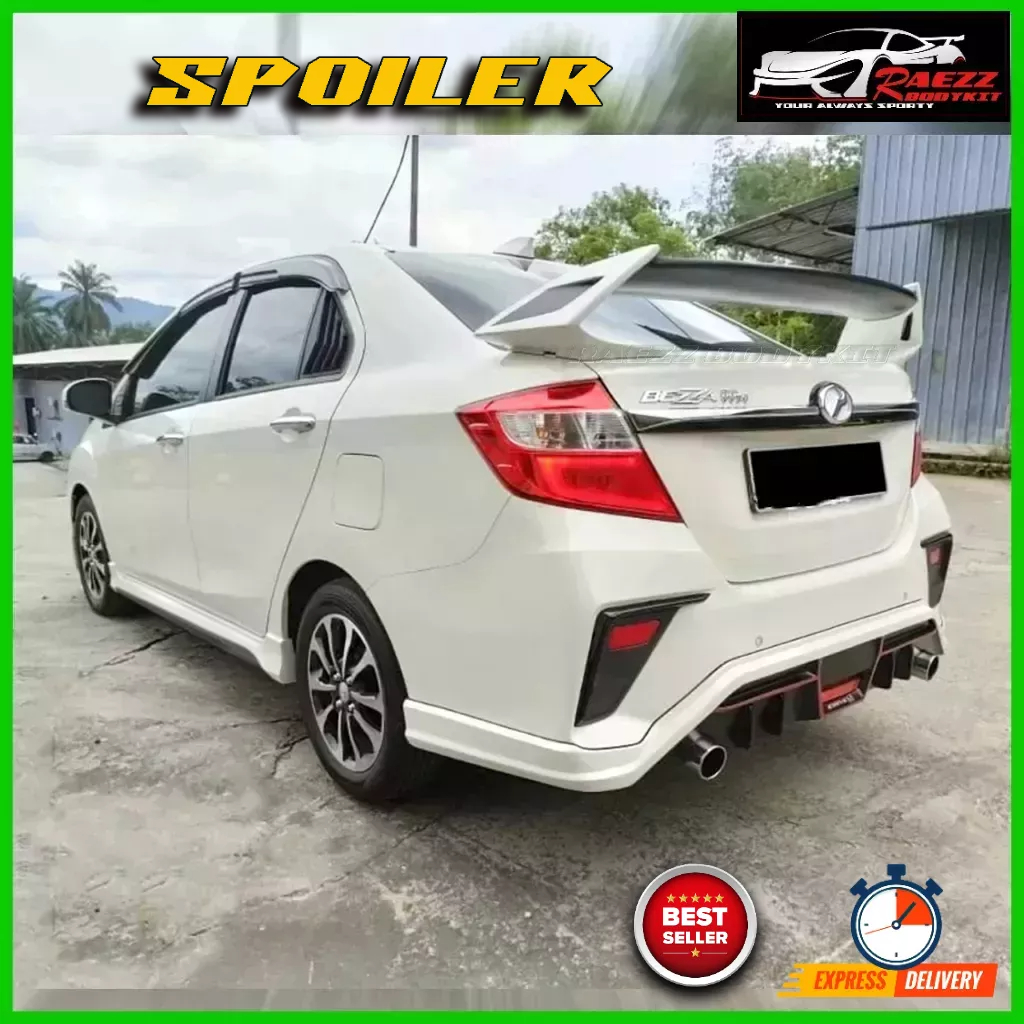 💥Ready Stock💥Perodua Bezza 20-23 Galaxy X 'ABS' spoiler ( Without Paint ...