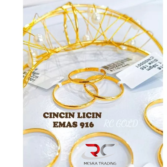 CINCIN LICIN EMAS TULEN 916 CINCIN MINGGU LICIN EMAS 916 SIMPLE GOLD ...