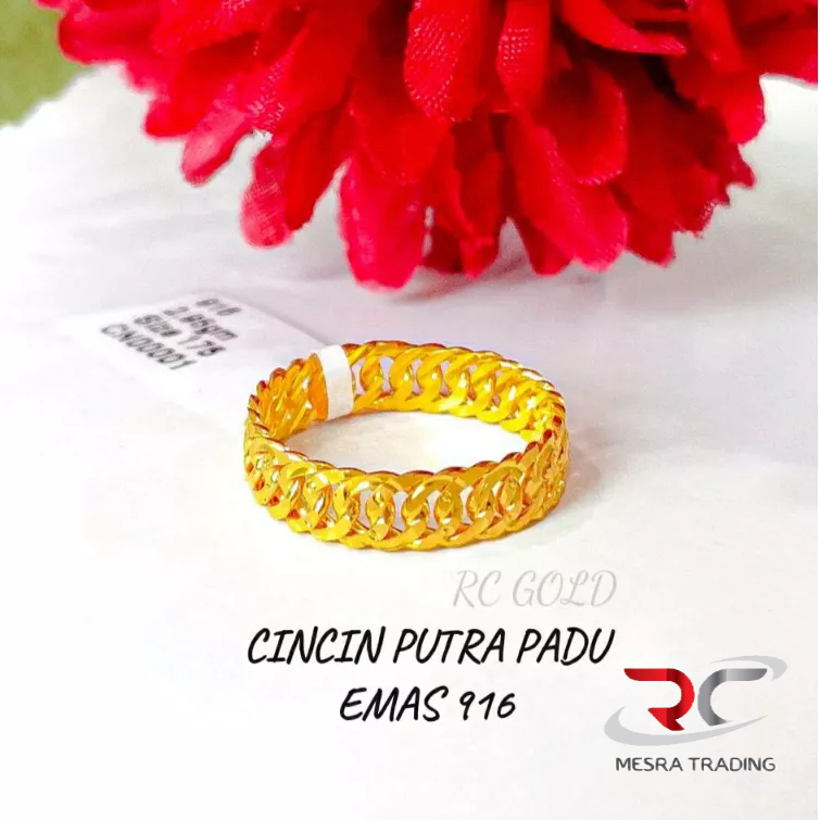 CINCIN PUTRA PADU EMAS TULEN 916 CN PUTERA PUTERI EMAS 916 CINCIN KAIT ...