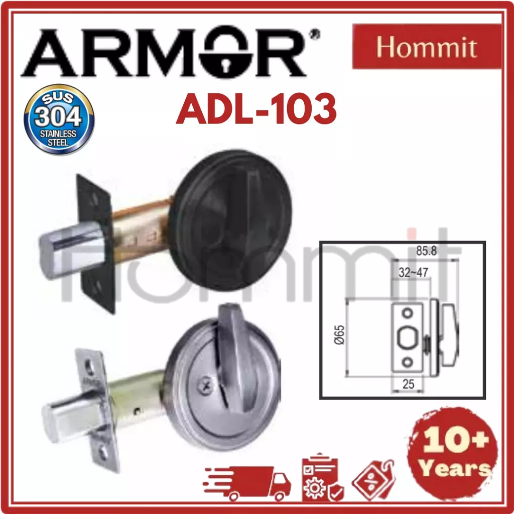 Armor ADL-103 One-Sided Thumbturn Deadbolt/ Kunci Lock Pintu Rumah | Shopee Malaysia