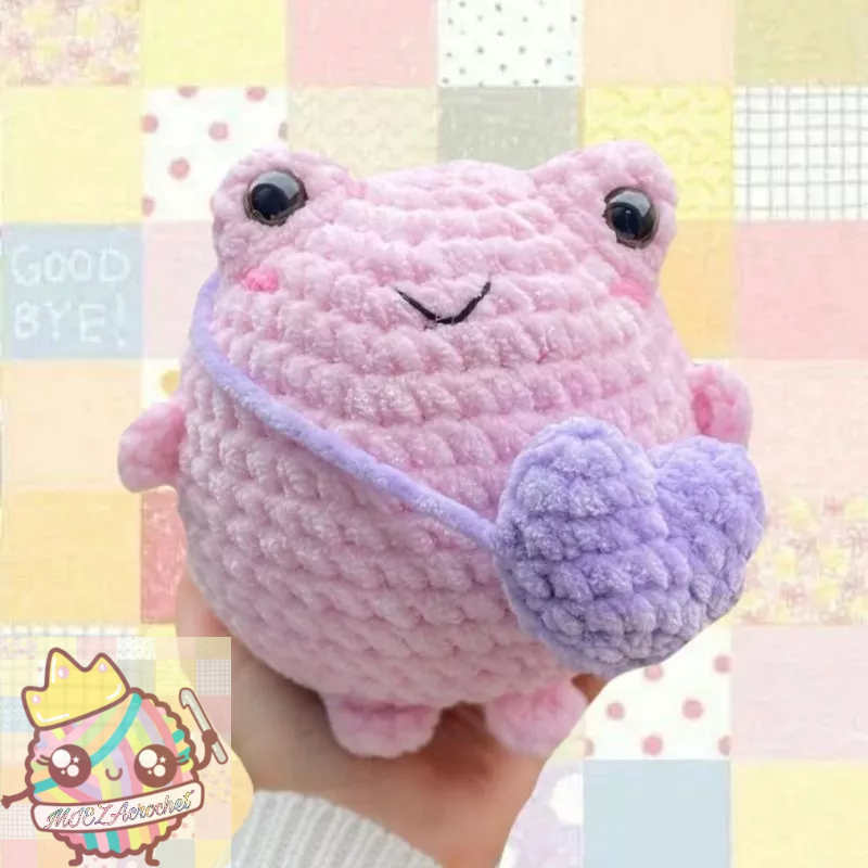 fat pink frog 🐸💗 crochet plushie handmade amigurumi | Shopee Malaysia