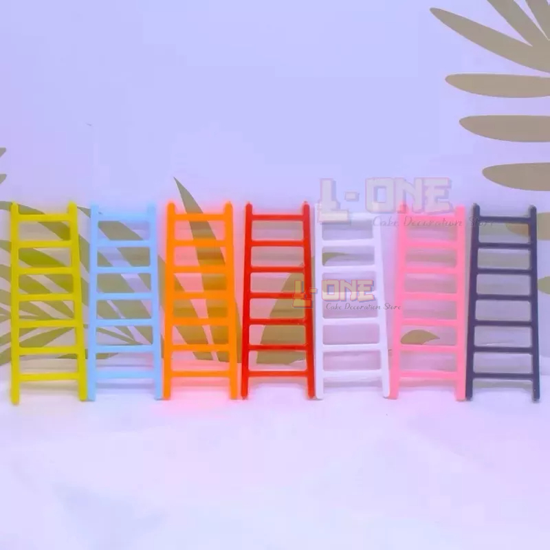 Ins Color mini Ladder cake decoration topper 塑料梯子 楼梯 蛋糕装饰摆件 plastic ...