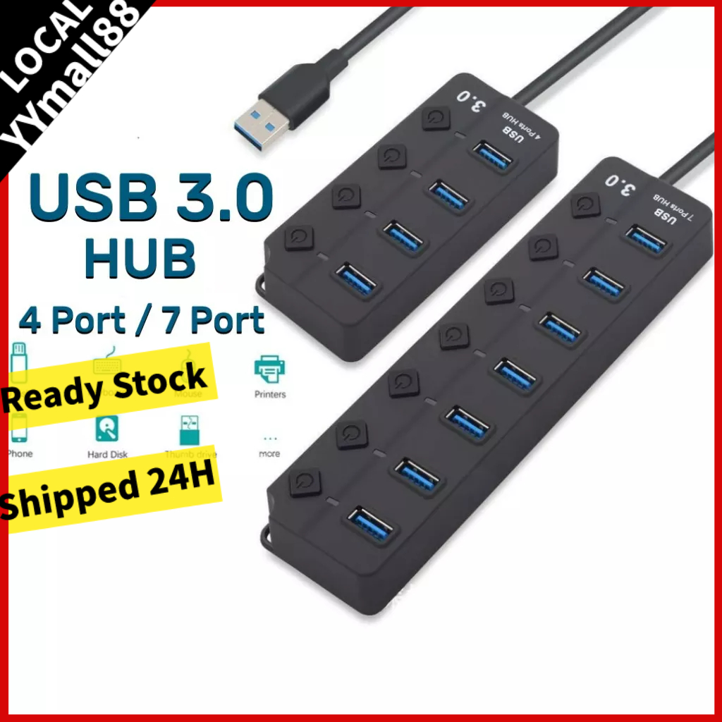 【Lowest】USB 3.0 Hub 4 Port / 7 Port For Various Computers Ultra high ...