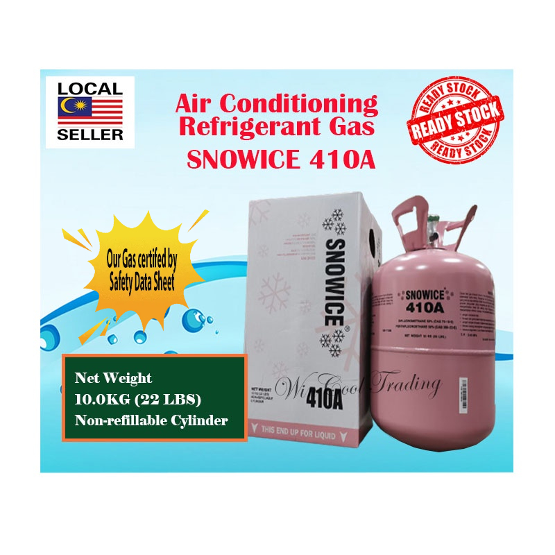 SNOWICE/FRESCO Refrigerant gas for air-conditioning/ Gas untuk aircond -Gas 410A 10.0KG (22 LBS ...