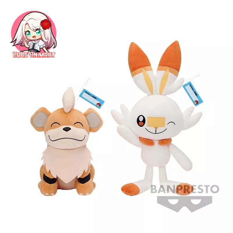 Pokemon Hello Partner Big Plush Growlithe & Scorbunny | Shopee Malaysia