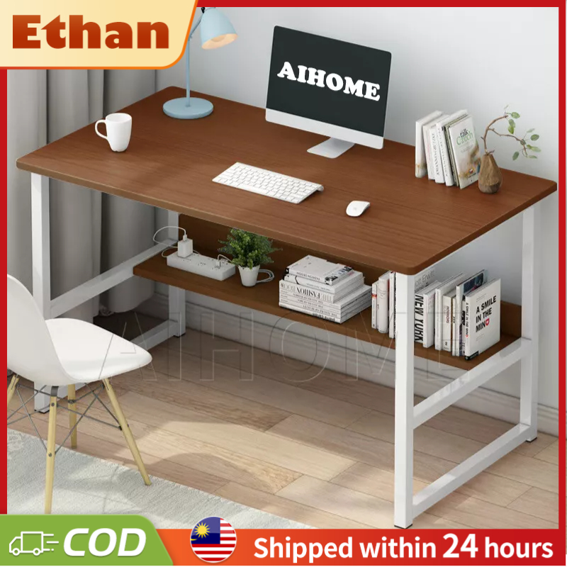 Student study Desk Computer Table 120x60cm Meja Modern writing living ...