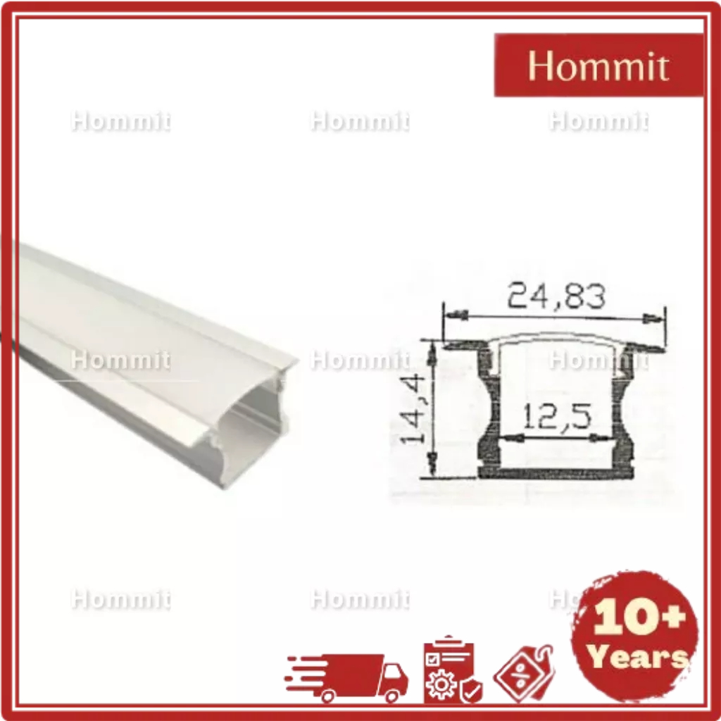 1M LED strip light aluminium U channel / profile track recess mounting ...