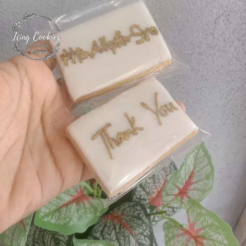 Icing Cookies Sugar Cookies Farewell Rectangle Design 1box 30pcs ...