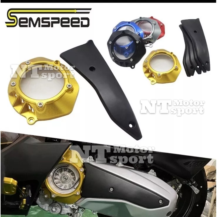 Honda ADV160 SEMSPEED Motorcycle CVT Transparent Engine Cover Guard ...