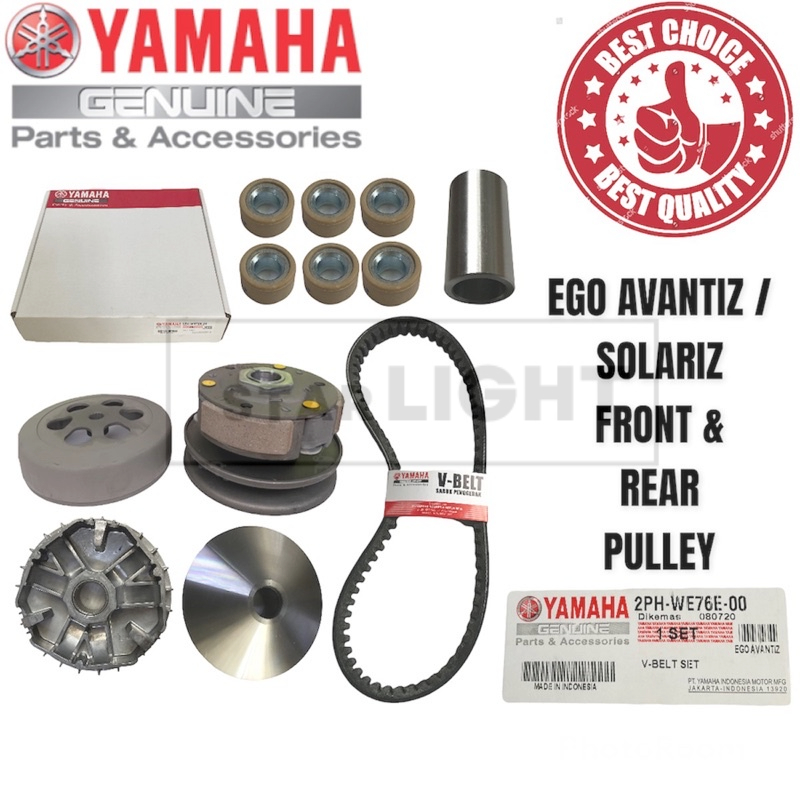 💥NEW! BEST COMBO DEAL YAMAHA EGO AVANTIZ SOLARIZ 2PH FRONT & REAR PULLEY SET DEPAN BELAKANG ...