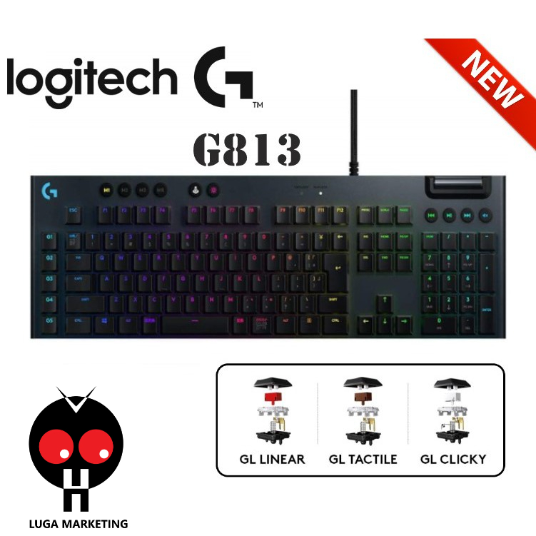 Logitech G813 Lightsync RGB Ultrathin Mechanical Gaming Keyboard ...